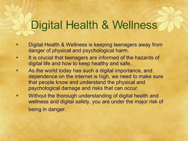 Digital Health & Wellness | PPT | Internet Safety | Parenting