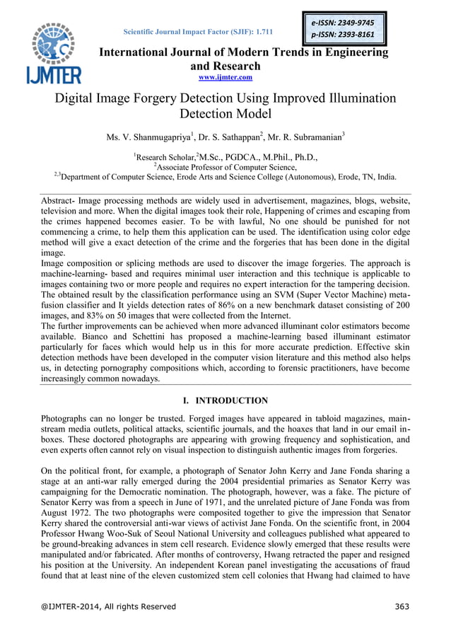 Digital Image Forgery Detection Using Improved Illumination Detection