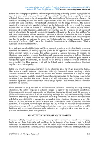 Digital Image Forgery Detection Using Improved Illumination Detection Model | PDF