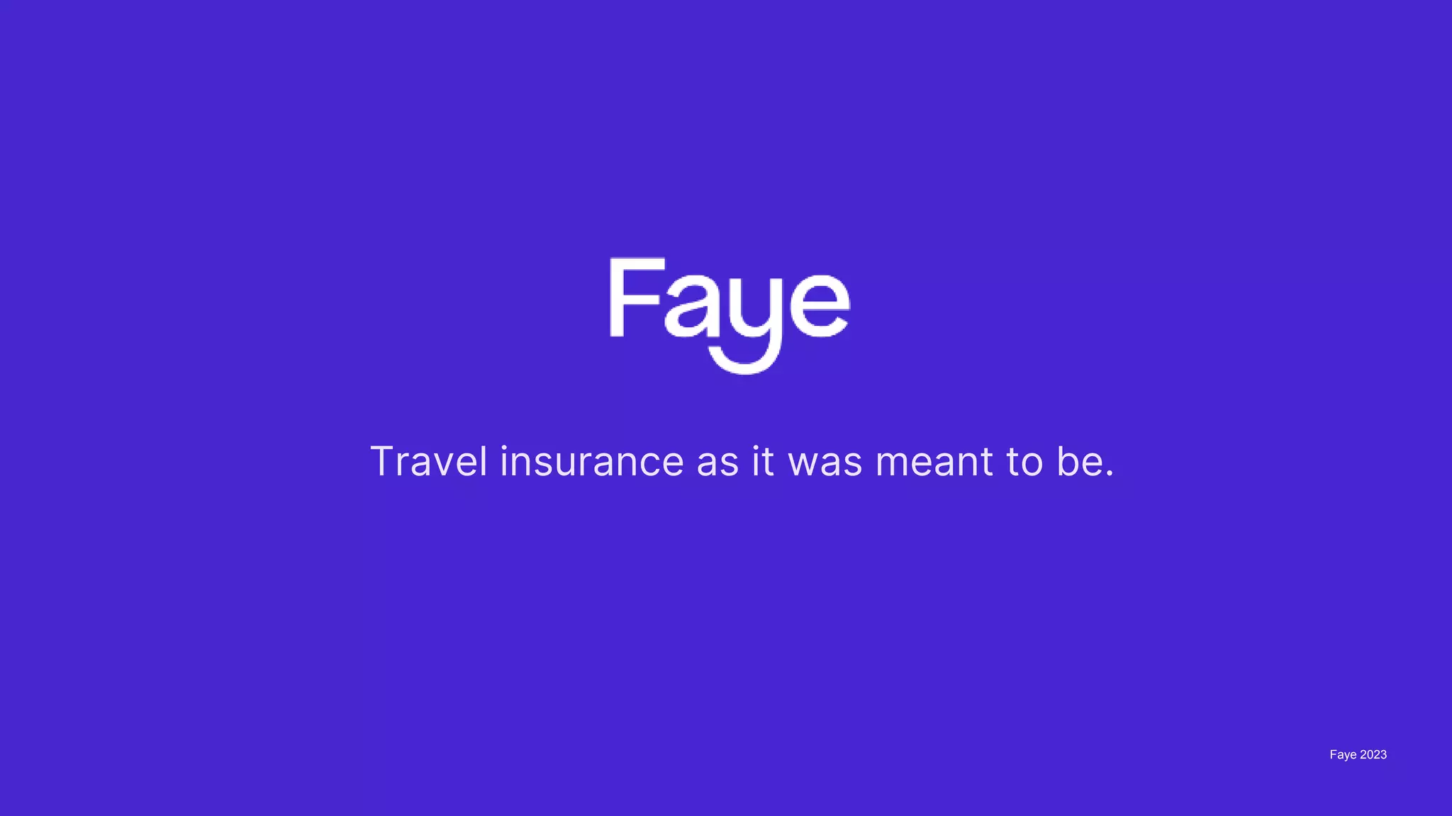 Faye Travel Insurance – Insurtech Innovation Award 2023 | PPT
