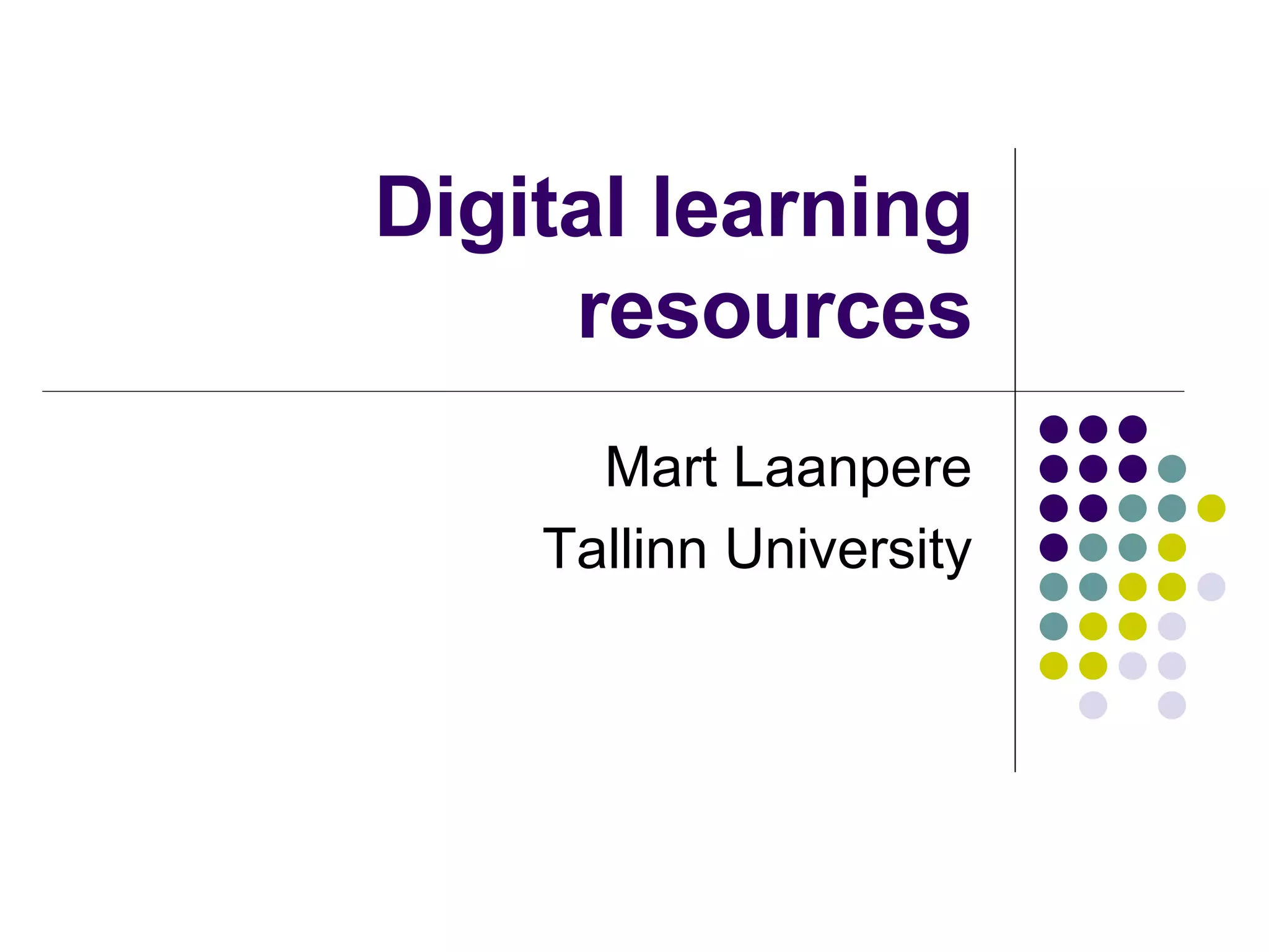 Digital Learning Resources | PPT