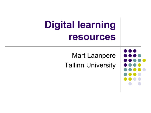 Digital Learning Resources | PPT