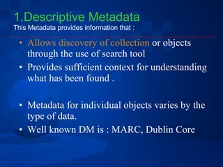 Digital library and metadata | PPT