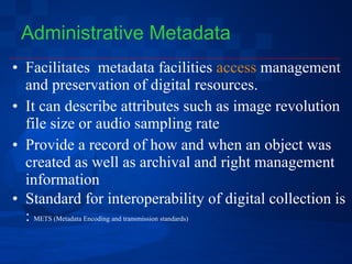 Digital library and metadata | PPT