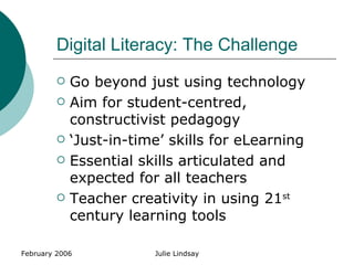 Digital Literacy: E-Learning ideals in the 21st century | PPT