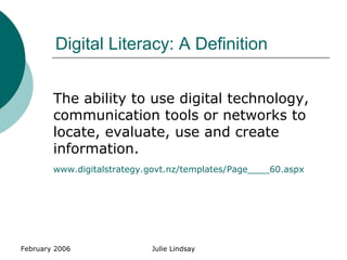 Digital Literacy: E-Learning ideals in the 21st century | PPT