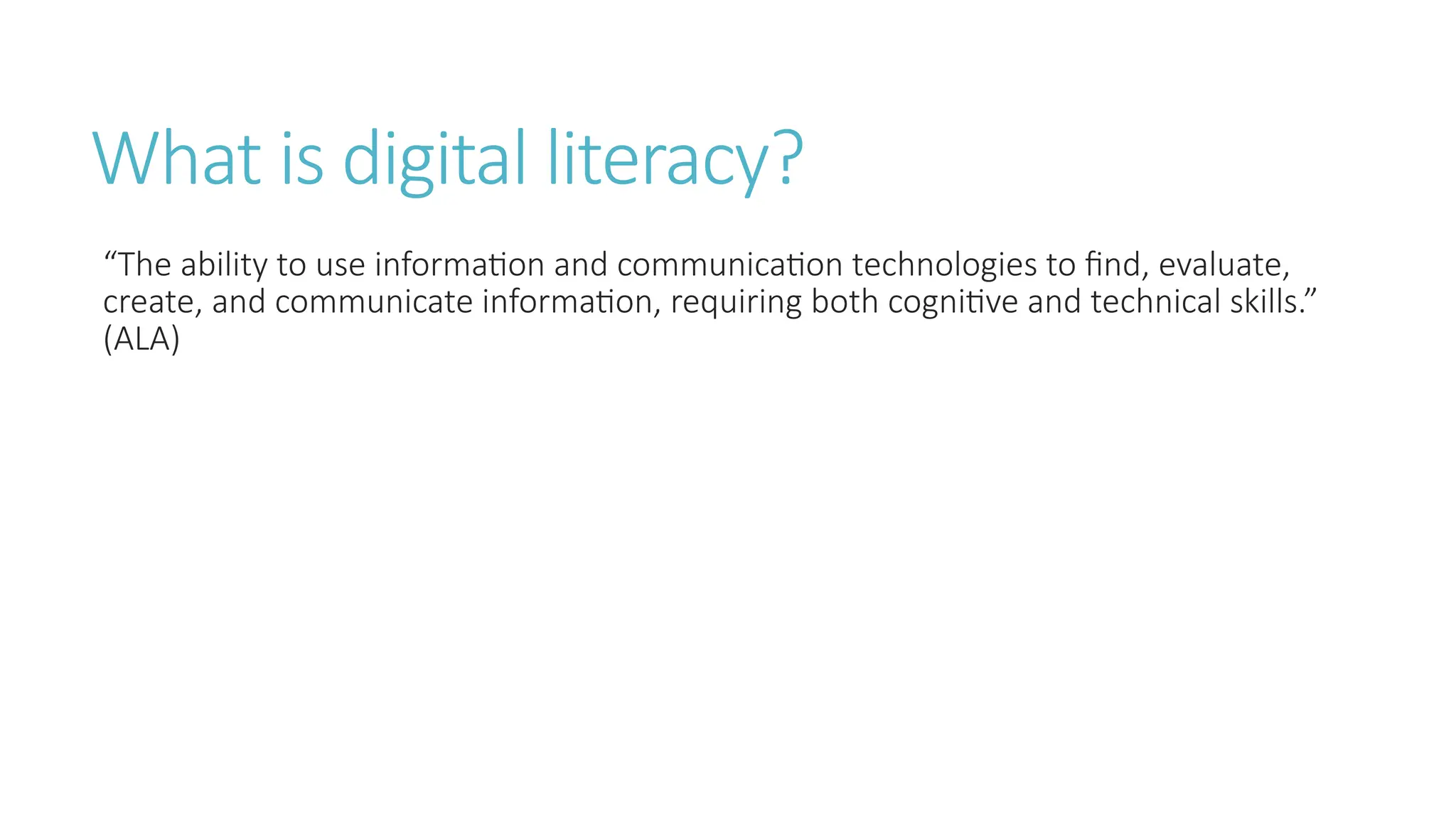 Digital-Literacy-Workshop Overview and information | PPTX