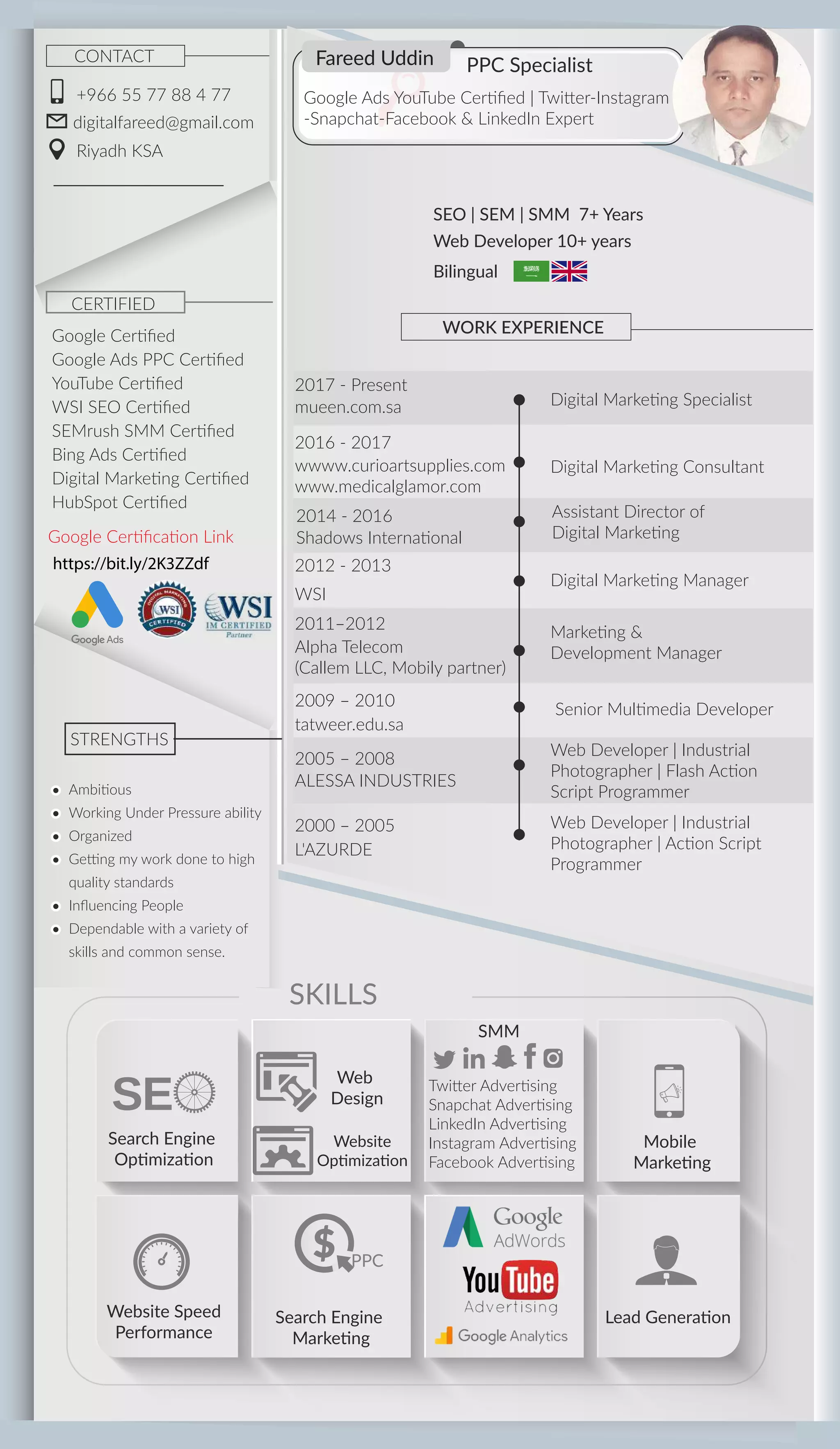 Google Ads YouTube Certified | Twitter-Instagram-Snapchat-Facebook & LinkedIn Expert. | PDF