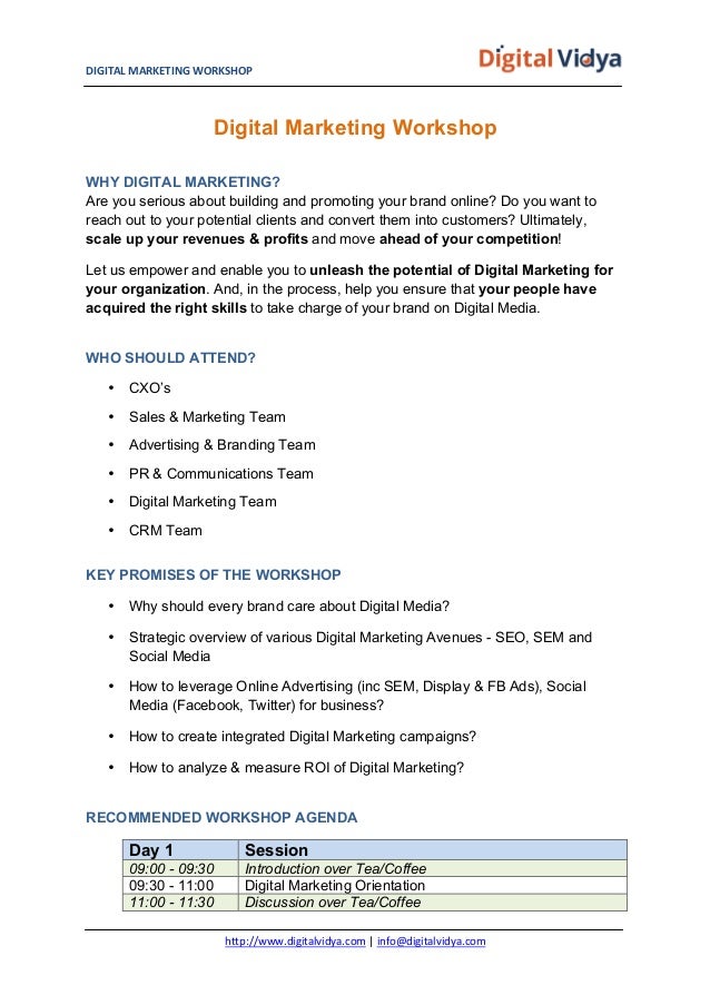 Digital Marketing Workshop for Corporates