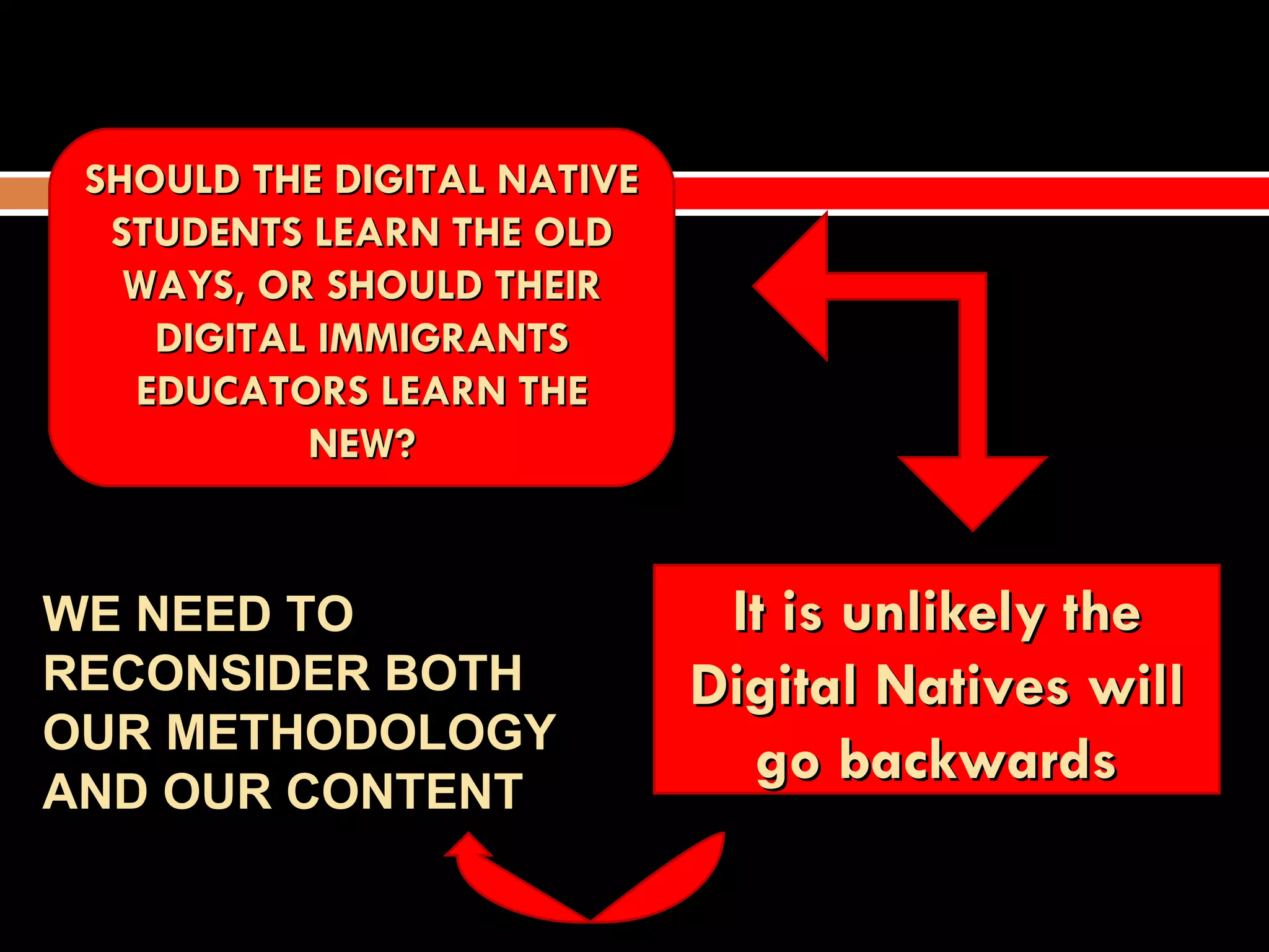 Digital Natives, Digital Immigrants | PPT | Online Education | Education