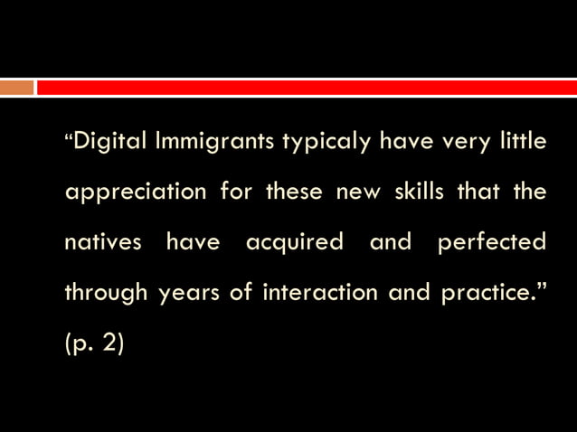 Digital Natives, Digital Immigrants | PPT | Online Education | Education