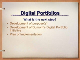 Digital Portfolios Overview | PPT | Education
