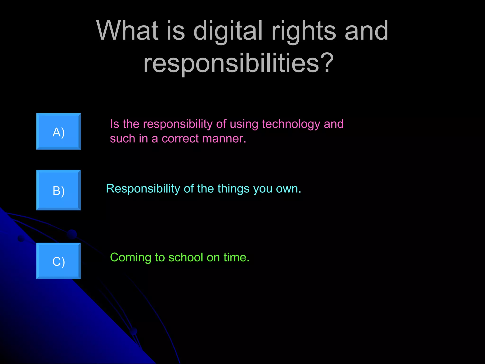 Digital Rights and Responsibilities Game | PPT