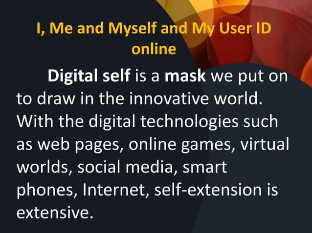 understanding the self Digital-self.pptx | Internet Safety | Parenting