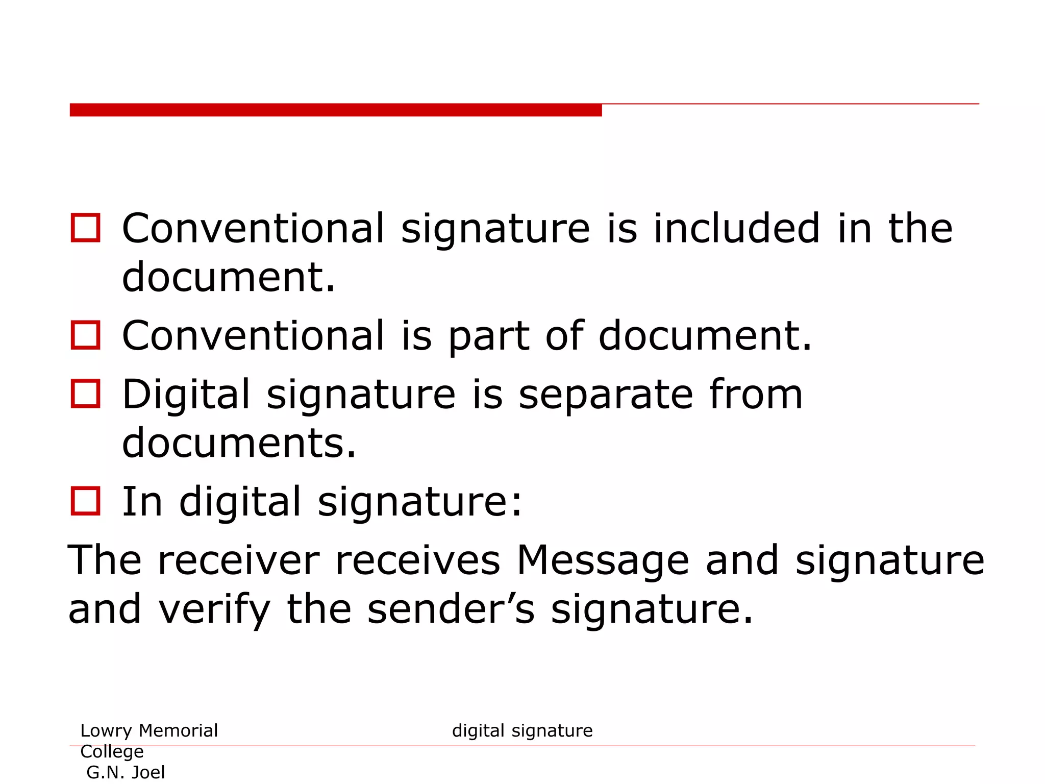 Digital signatures