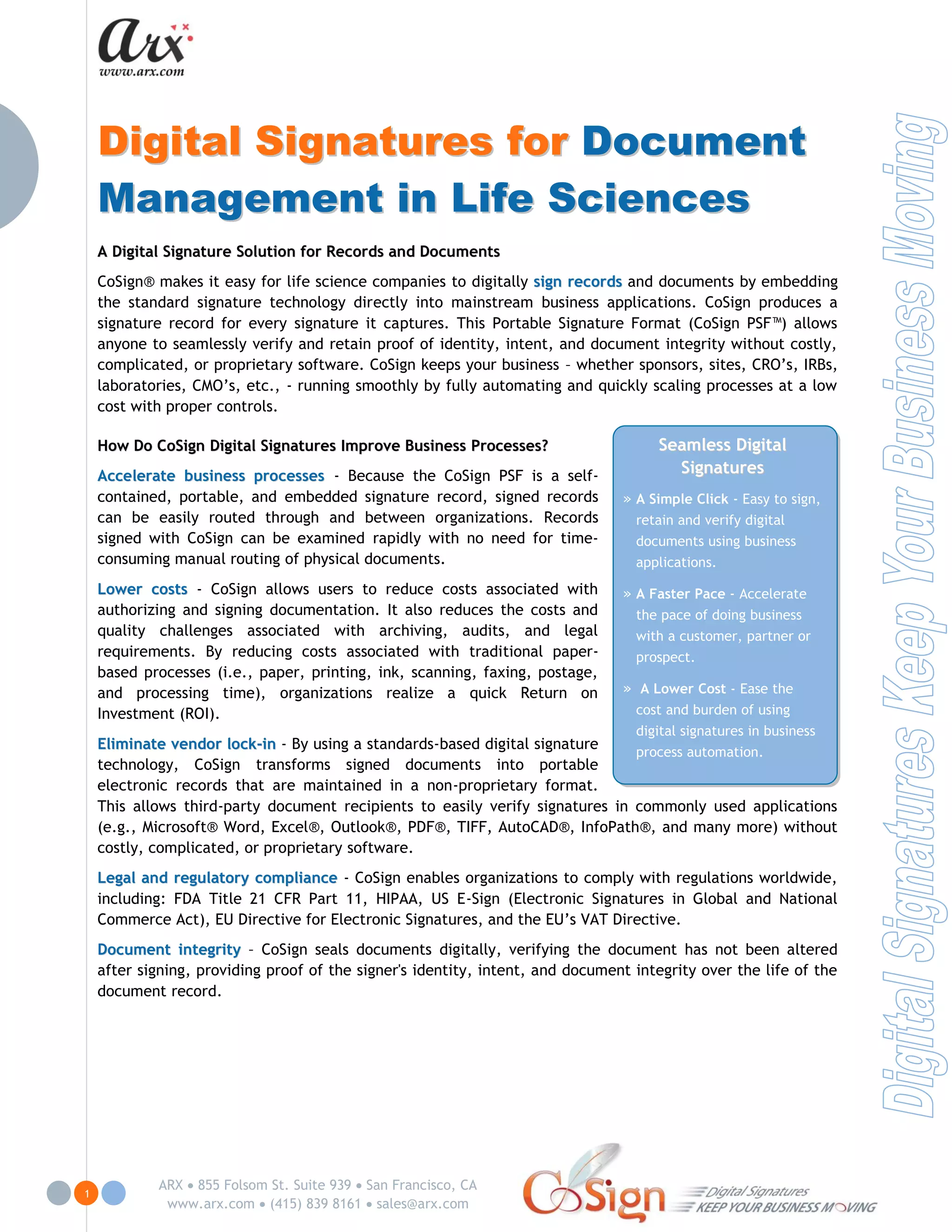Digital Signatures for Document Management in Life Sciences | PDF