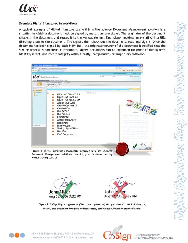 Digital Signatures for Document Management in Life Sciences | PDF