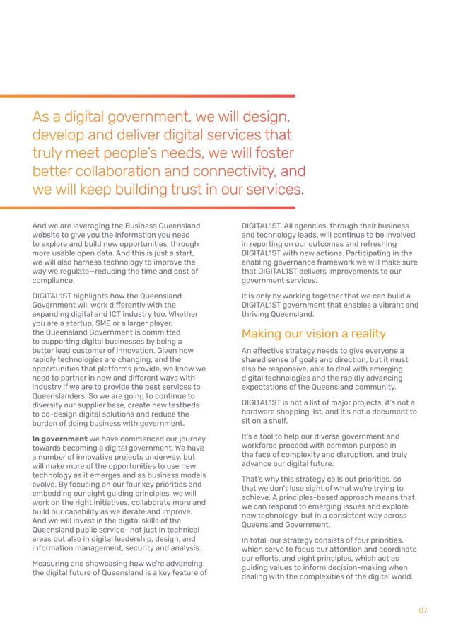 Queensland Digital Strategy | PDF | Information Services Industry ...