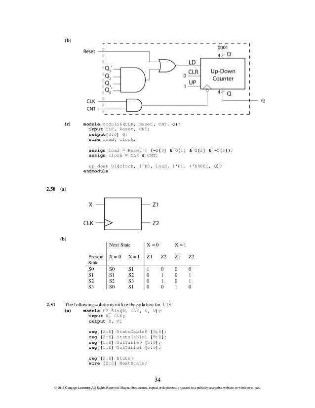 Digital Systems Design Using Verilog 1st Edition Roth Solutions Manual 8128