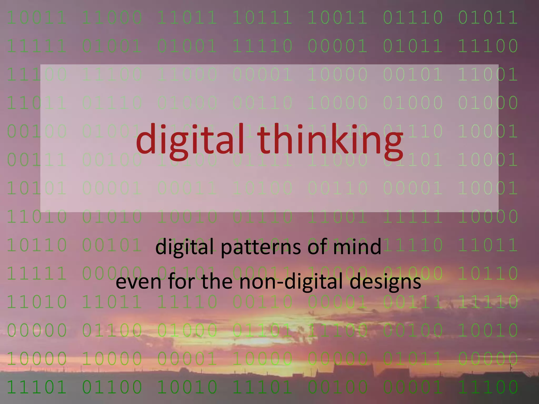 Deep Digitality, and Digital Thinking | PPTX