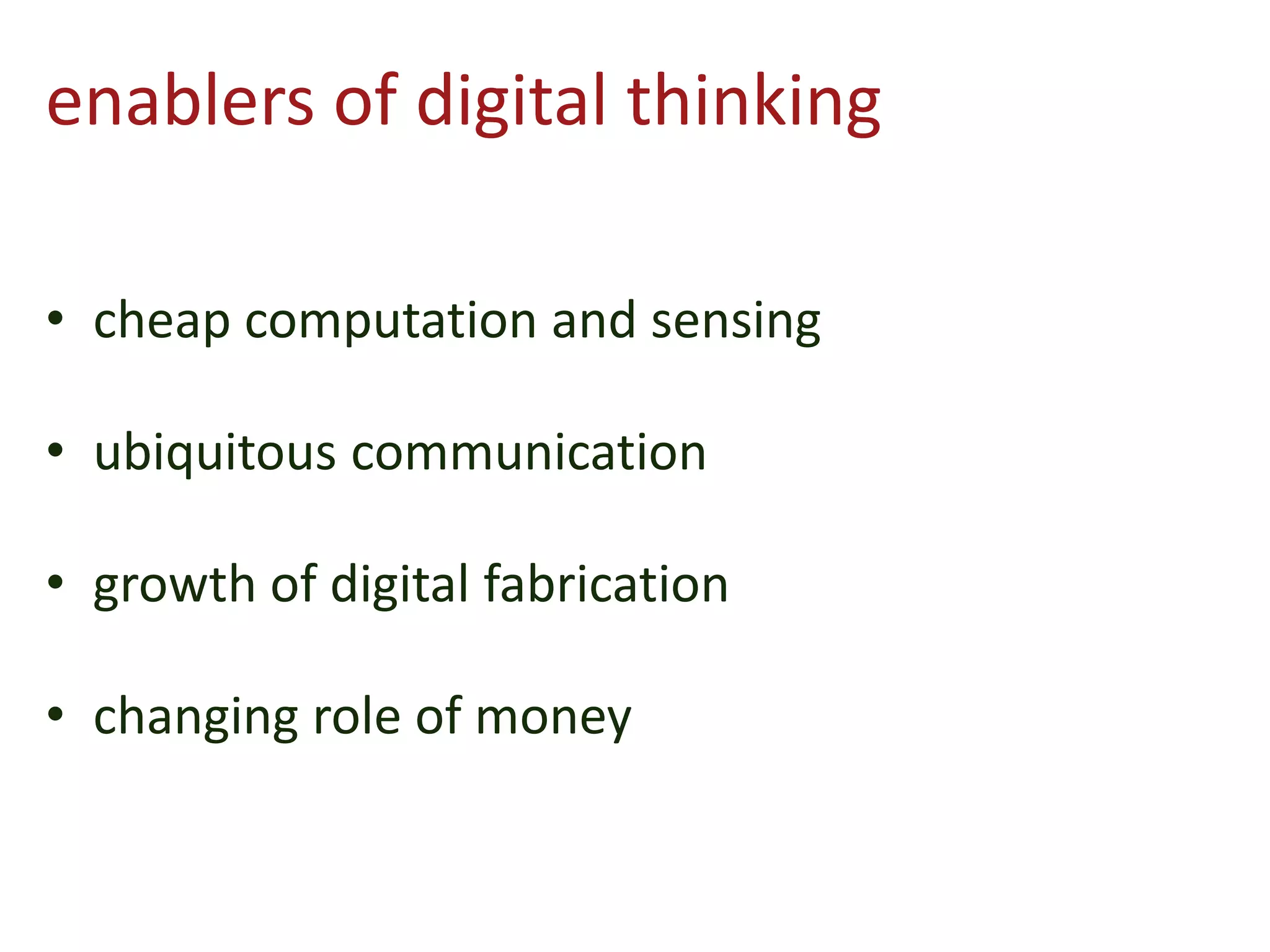 Deep Digitality, and Digital Thinking | PPTX