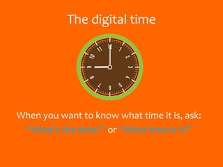 TIME - The Digital Time - Teaching and Use of the Visme Clock (Game) | PPTX
