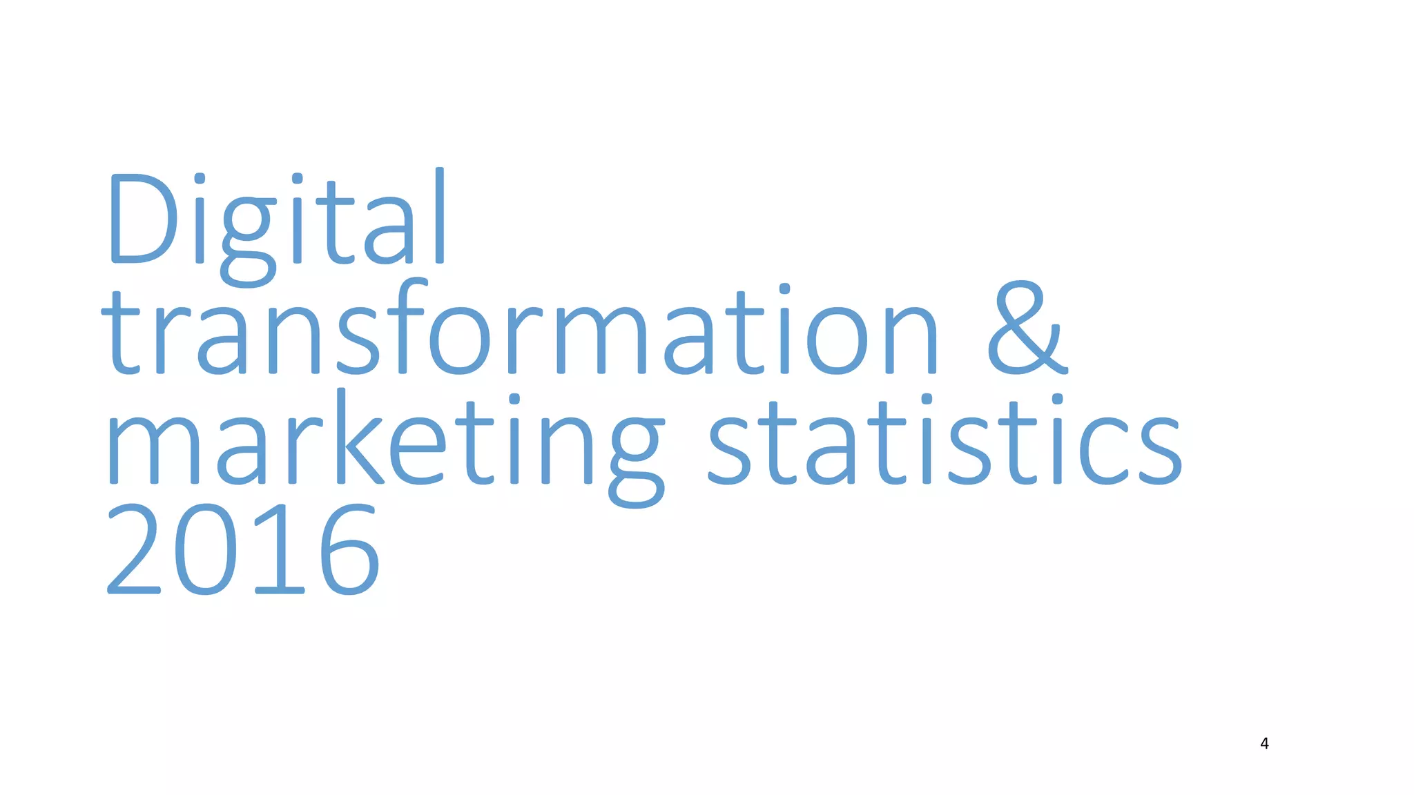 DIGITAL TRANSFORMATION & DISRUPTION 2016 - Understanding digital landscape & marketing | PPT