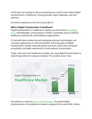 Digital Transformation in Healthcare: Trends, Challenges & Their ...