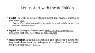 Digital Transformation Definition and Practice | PDF