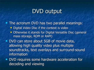 Digital Video | PPT | Video Software | Computer Software and Applications