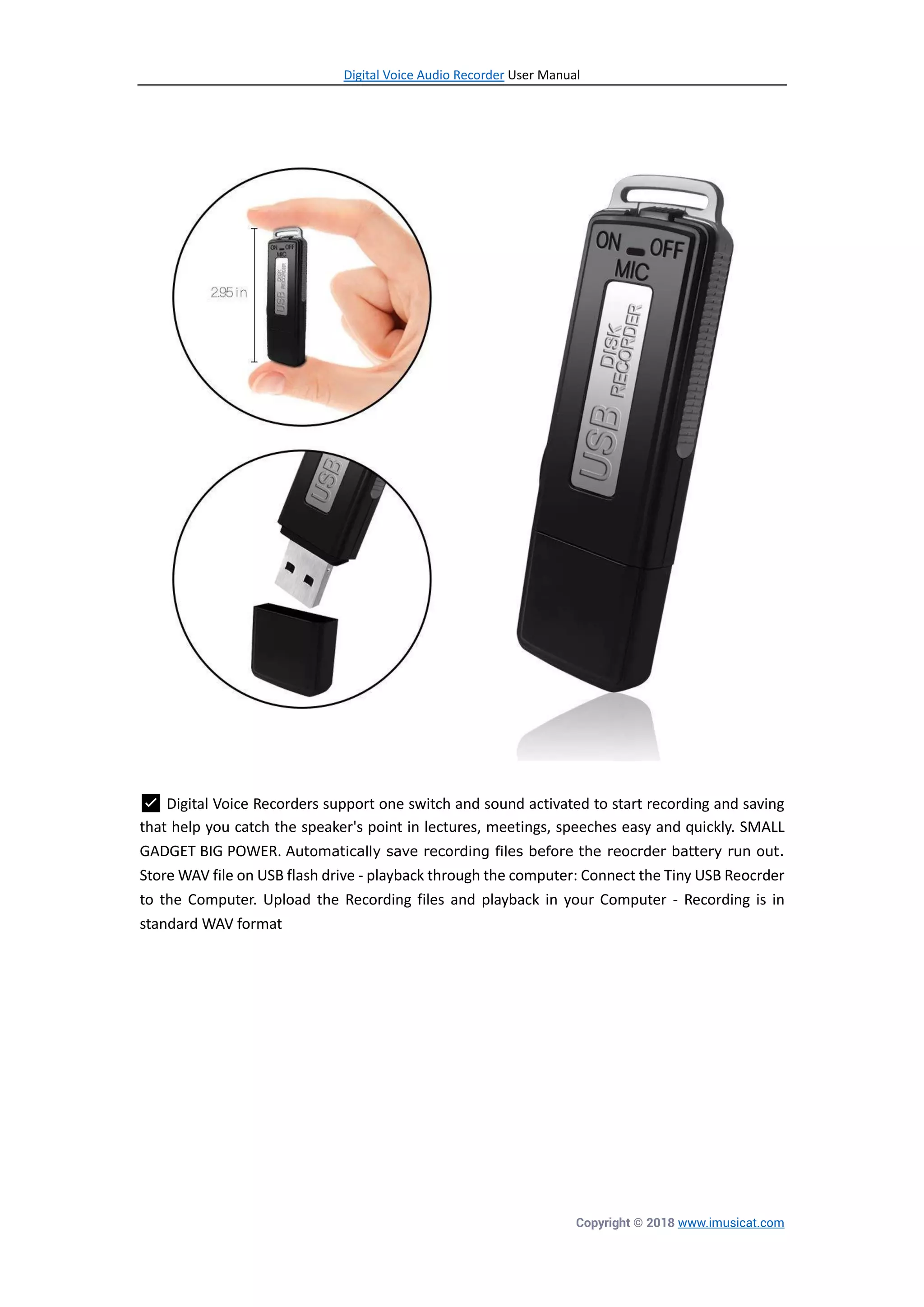 Digital voice-activated-recorder-manual | PDF