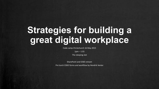 Strategies for a great digital workplace | PPTX | Technology & Computing