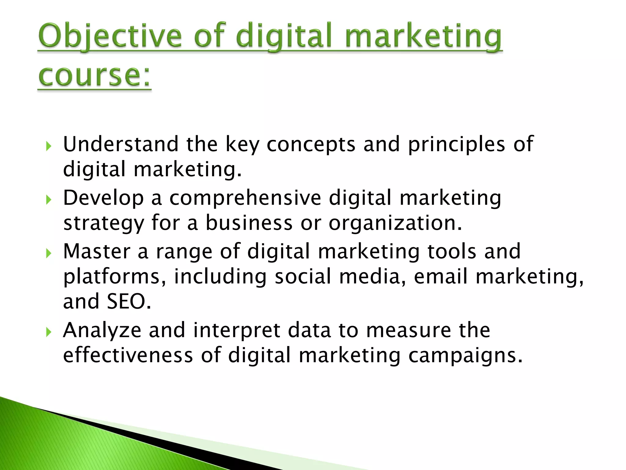 digital marketing course | PDF | Marketing and Advertising | Business