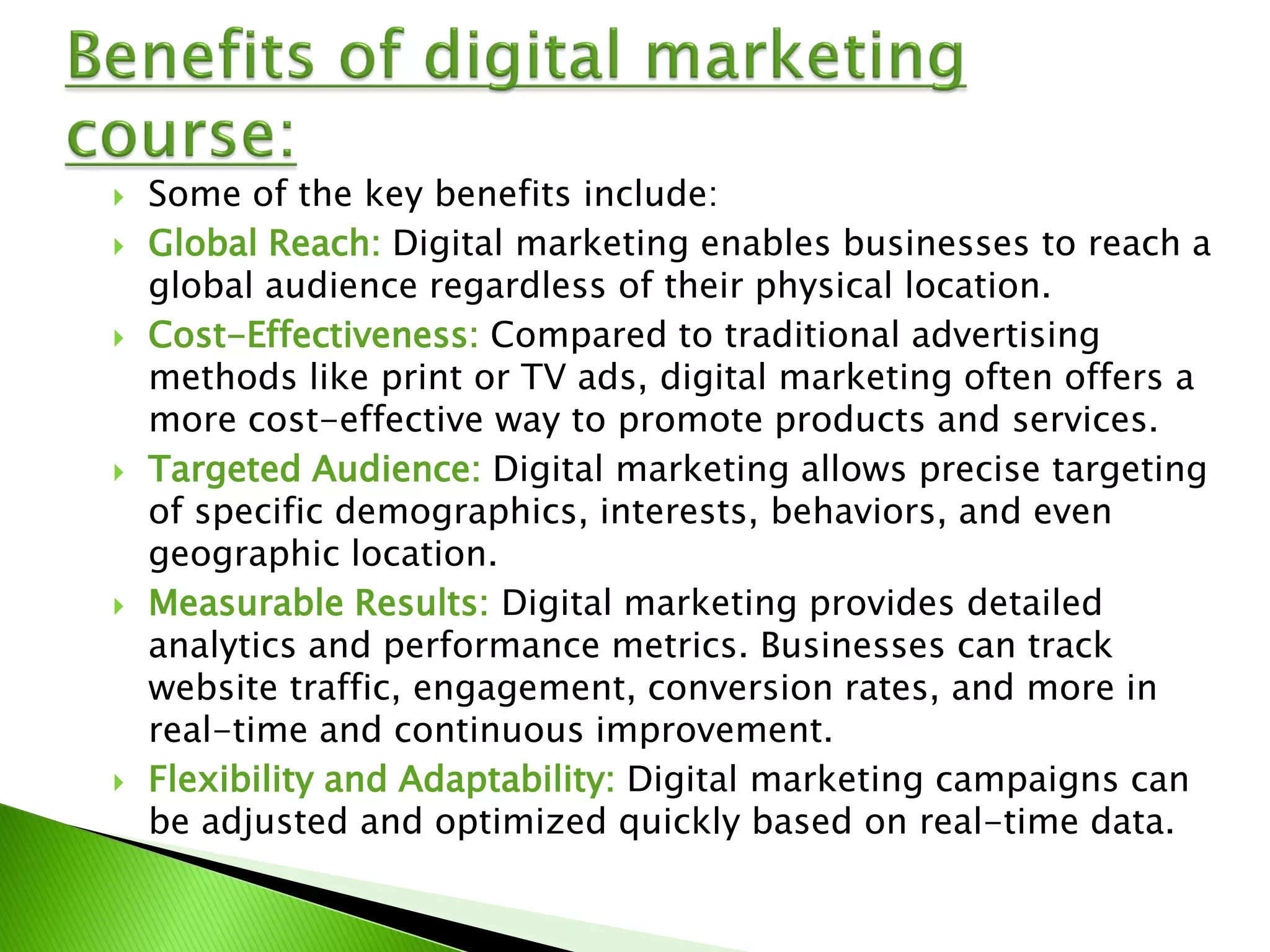 digital marketing course | PDF | Marketing and Advertising | Business