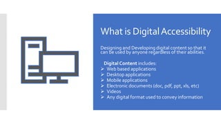 Digital Accessibility: Introduction to Law and Process | PPT