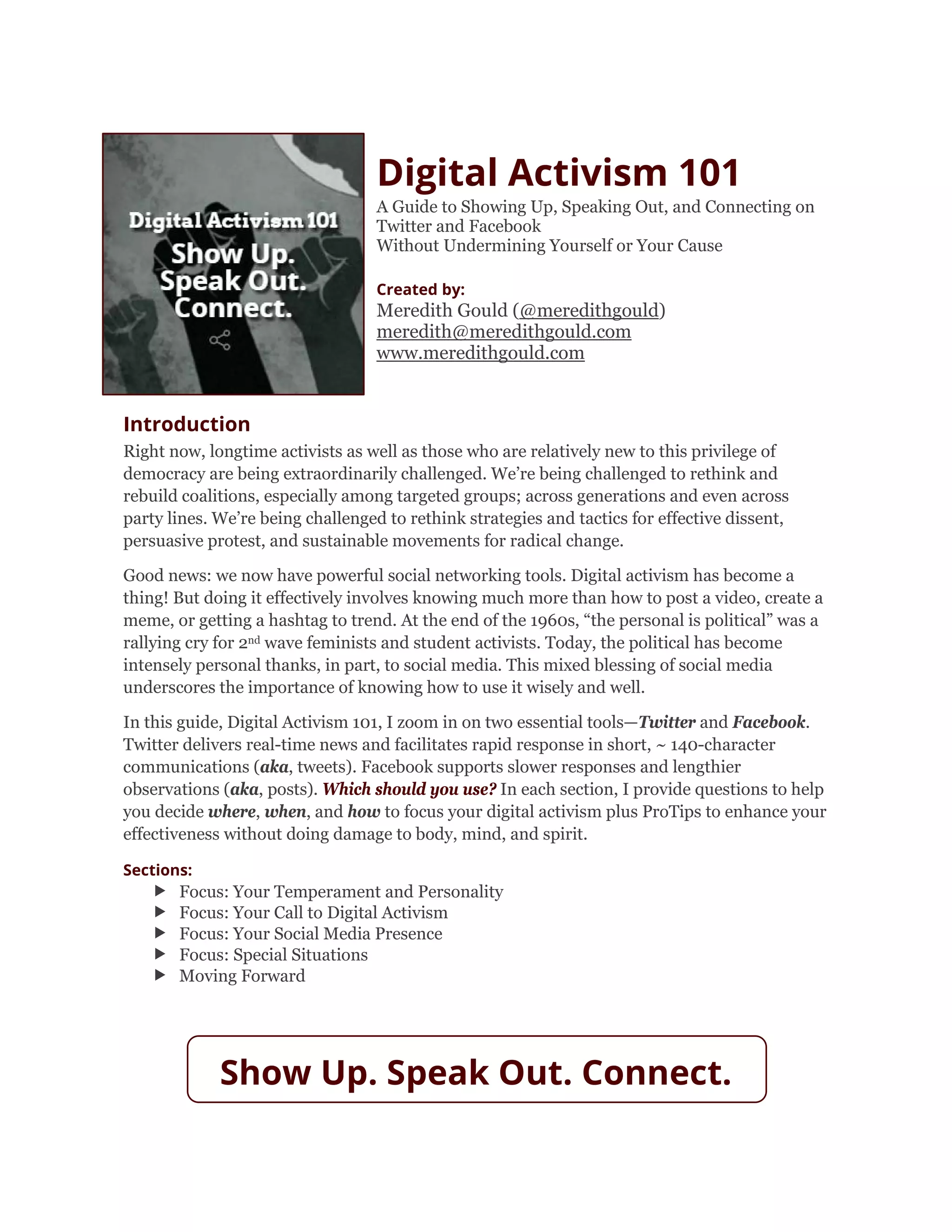 Digital Activism 101: A Guide to Showing Up, Speaking Out, and ...