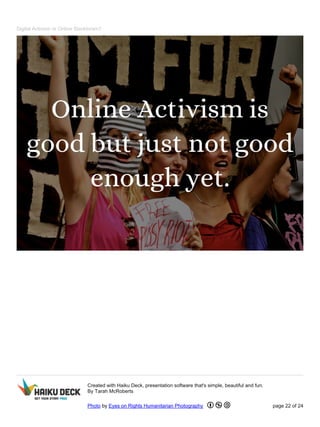 Digital activism or online "slacktivism"? | PDF