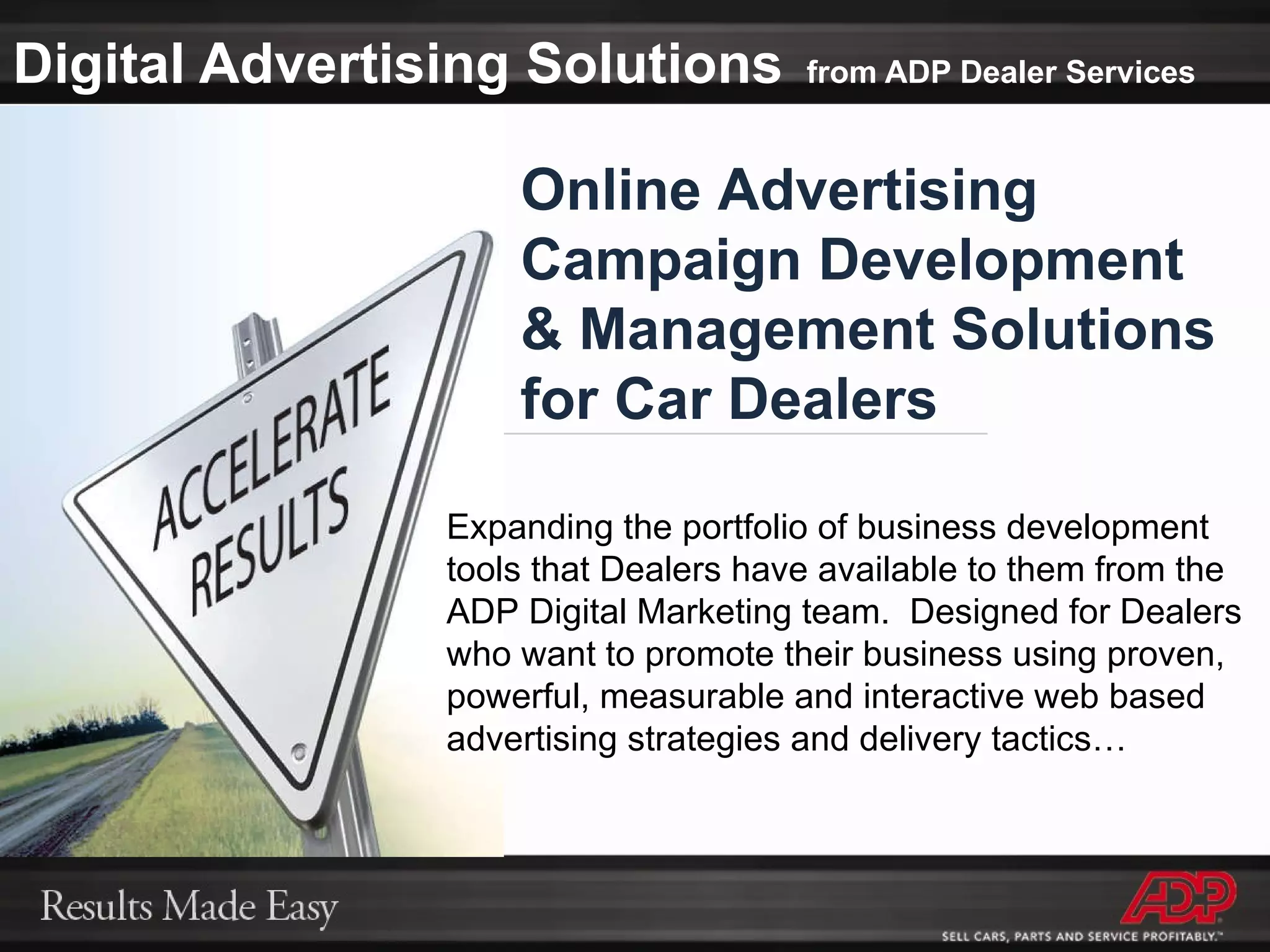 ADP Dealer Services Automotive Digital Advertising Managed Service ...