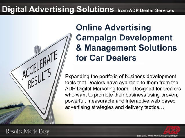 ADP Dealer Services Automotive Digital Advertising Managed Service ...