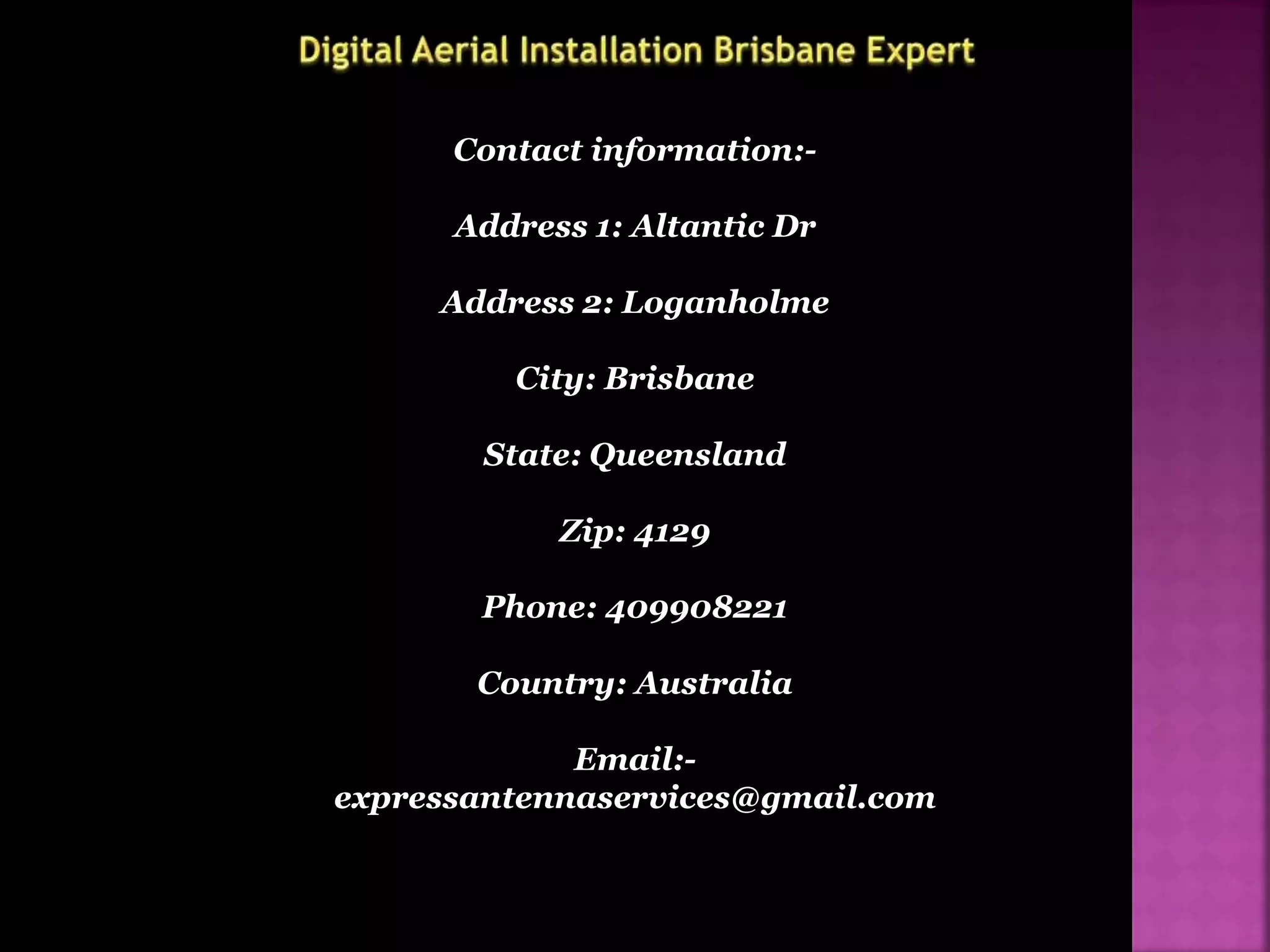 Digital Aerial Installation Brisbane Expert.pptx