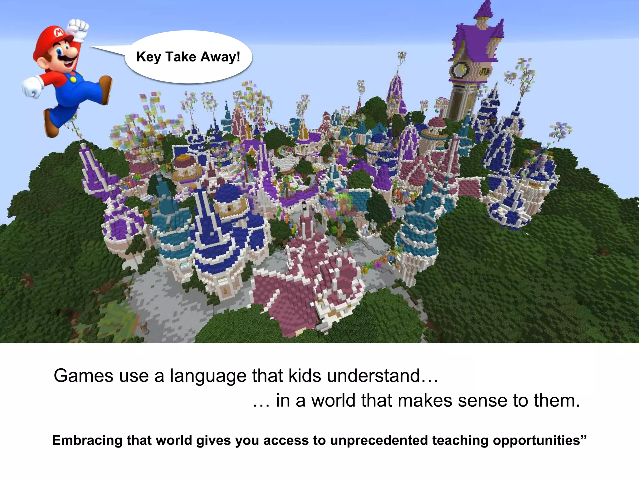 Using games in the classroom with Minecraft Examples : dragnoz | PPTX