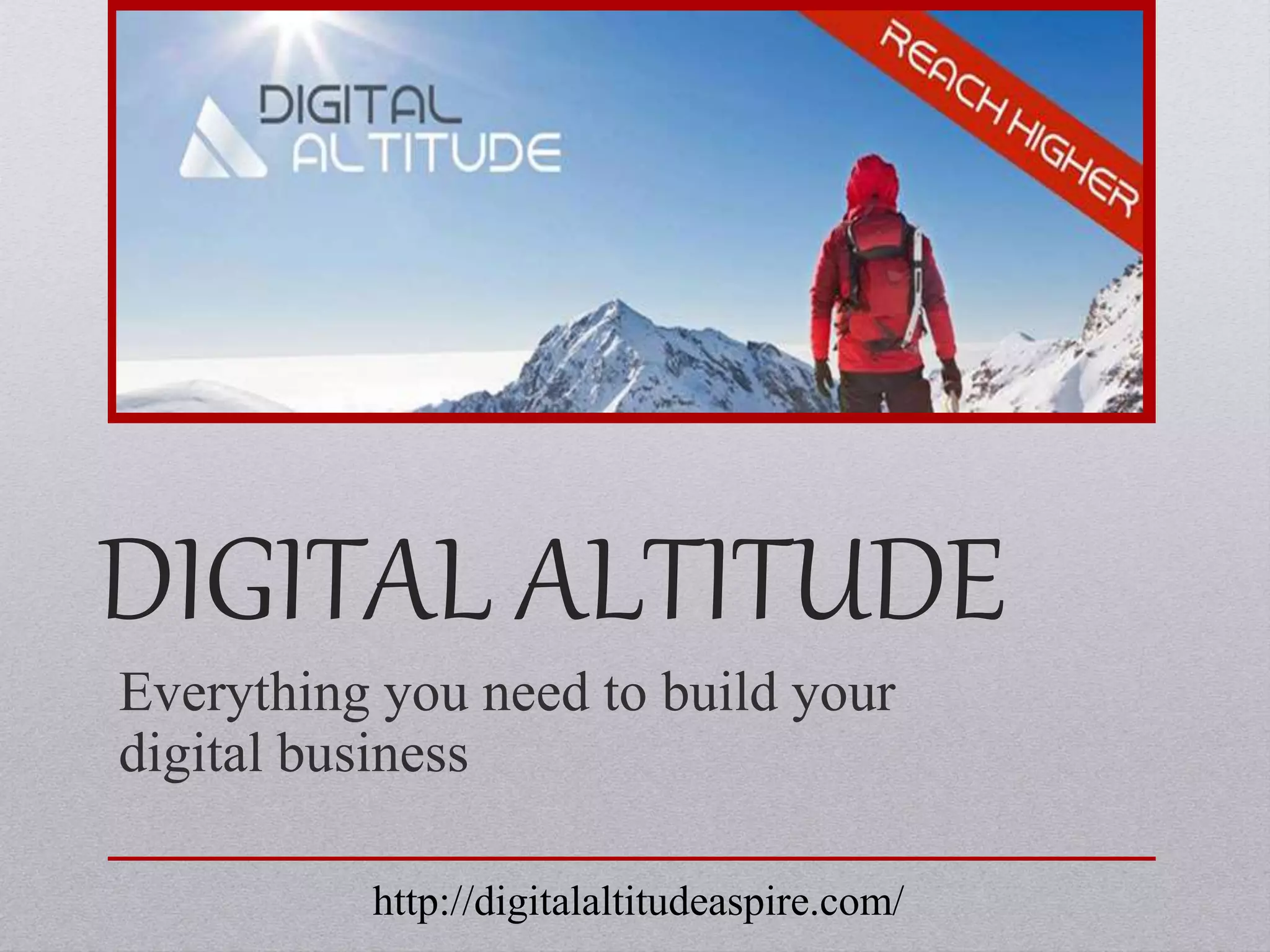 Build Your Digital Business with Digital Altitude Aspire System | PPT