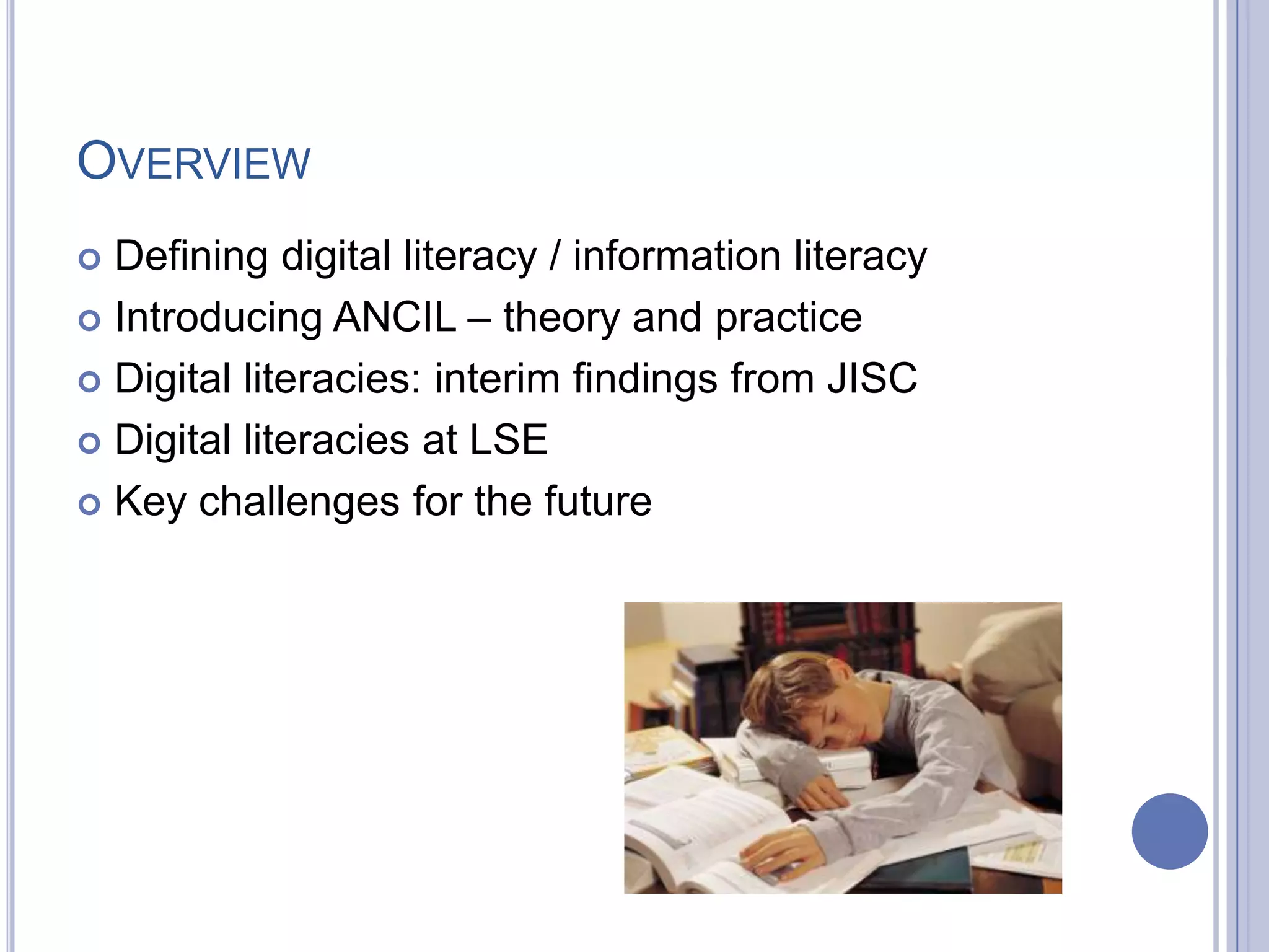 Digital and information literacy: supportin staff and students in ...