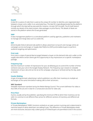 Digital and programmatic advertising glossary | PDF