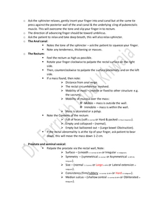 Digital ano-rectal examination (DRE) | DOCX
