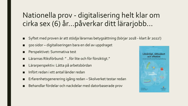 Digitala prov - så funkar det! | PPT