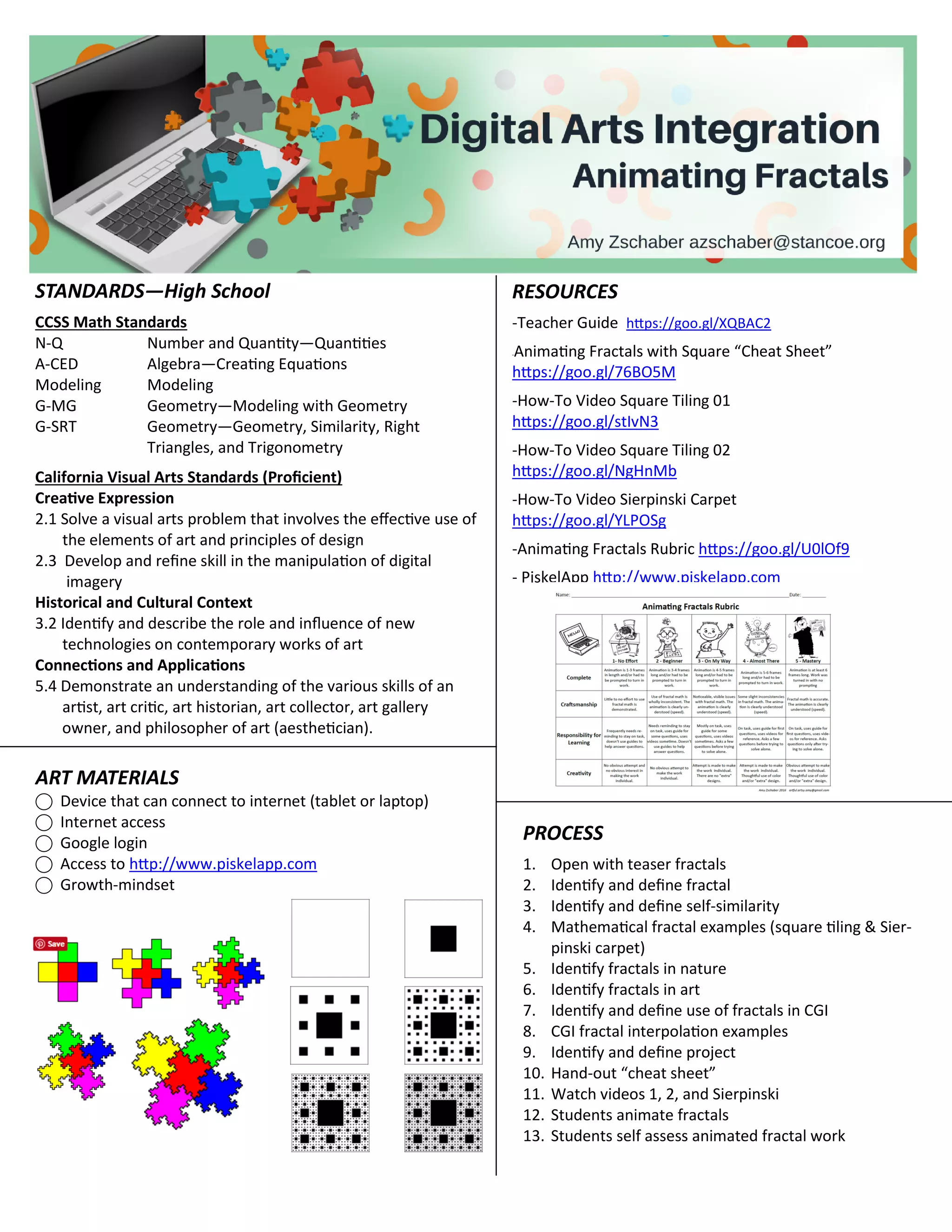 Digital arts integration lp animating fractals | PDF | Computer Animation | Computer Software ...