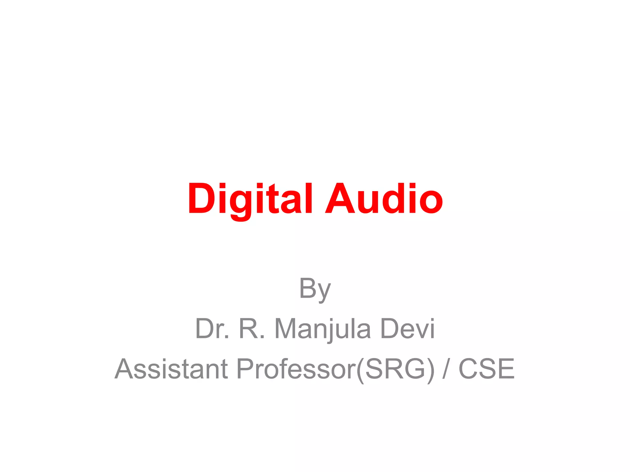 Digital audio | PPT