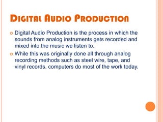 Digital audio formats | PPT