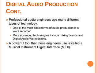 Digital audio formats | PPT